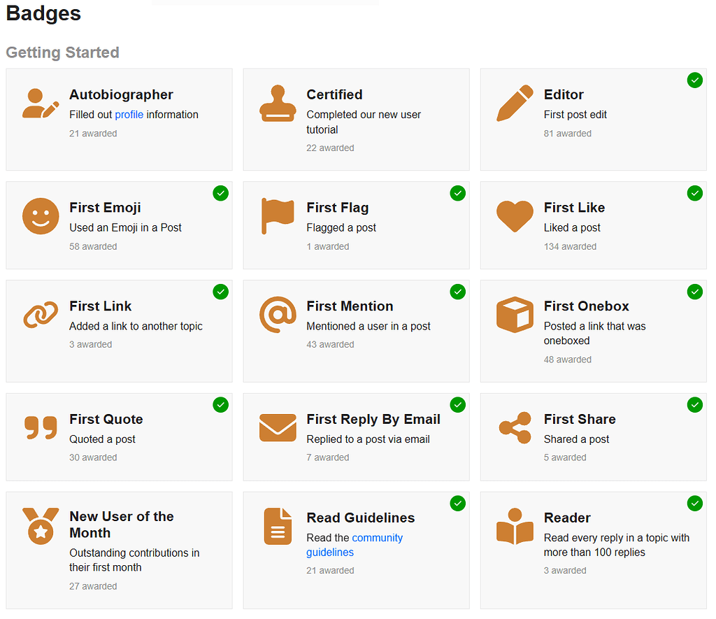 Available Community Badges - Site Help - LinuxCommunity.io